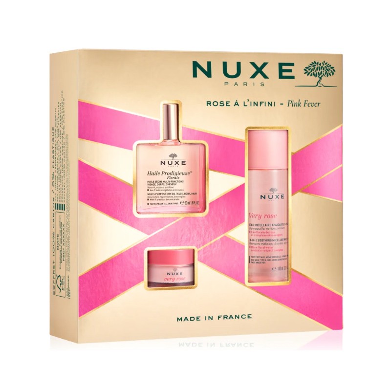 NUXE COFFRET – Rose à L’Infini – Huile Prodigieuse Florale 50ml + Very Rose Eau Micellaire ...