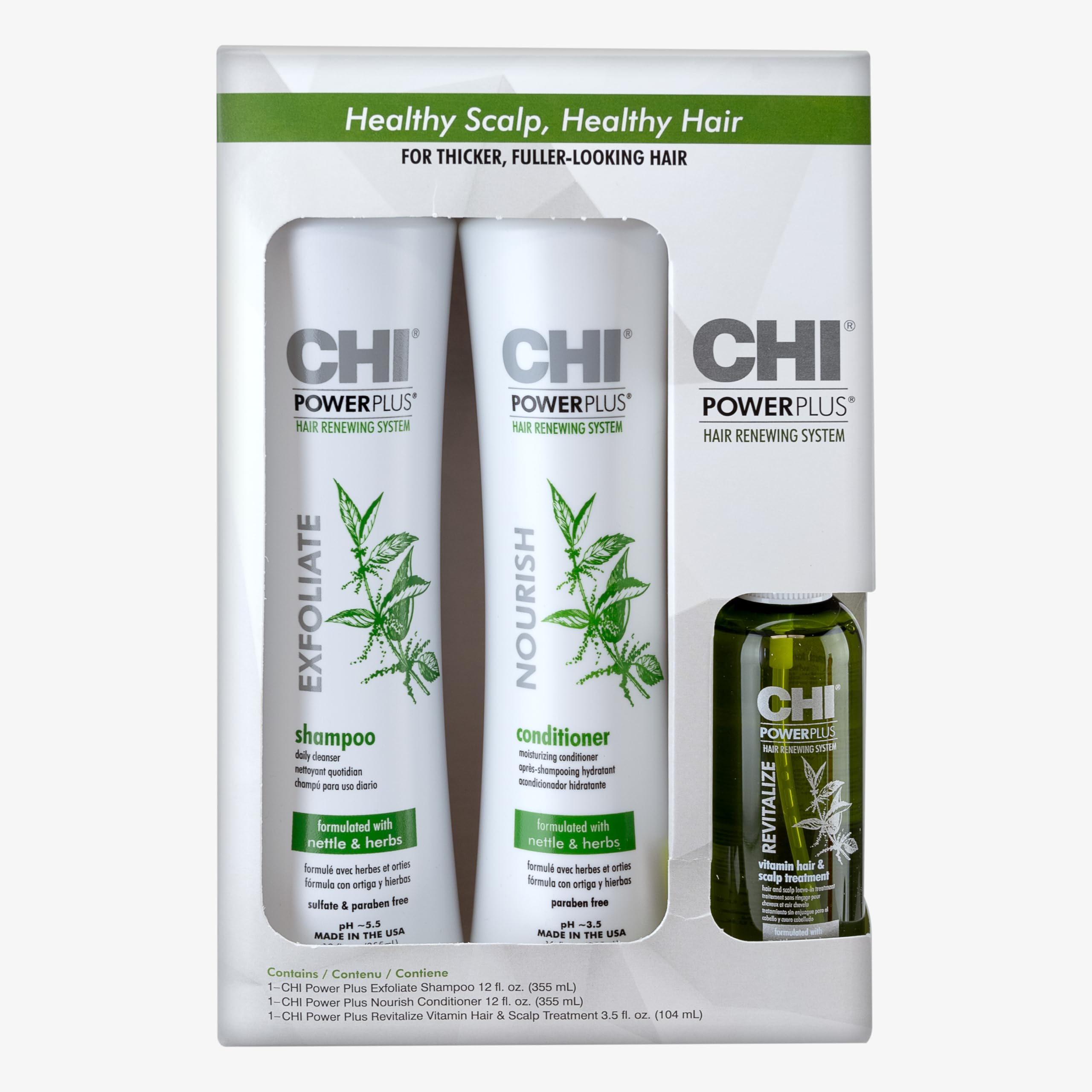 CHI Power Plus Starter Kit SHAMPO + CONDITIONER + TREATMENT – Daisy.ma